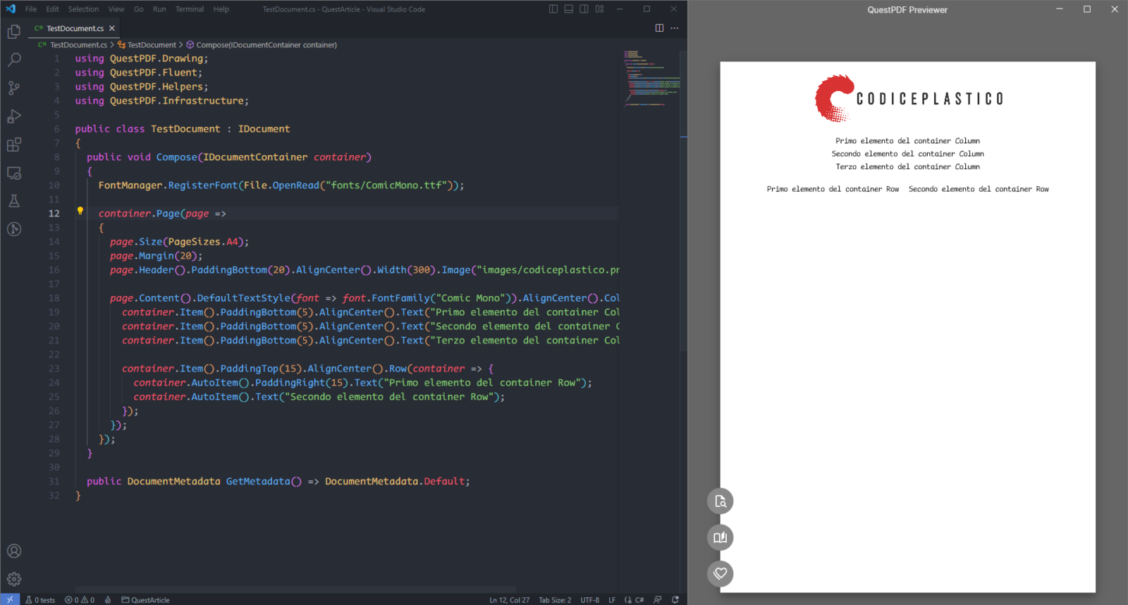Soluzioni per la creazione di PDF: la nostra esperienza con QuestPDF ...
